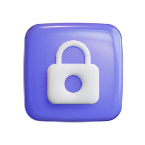 Premium Psd 3d Lock User Interface Icons With Tile Cute Icons High Quality Render