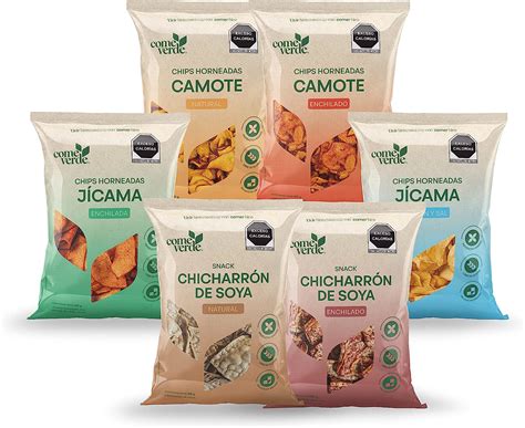 Come Verde ® 12 Piezas De Chips De Verdura Horneadas Chips De Jícama