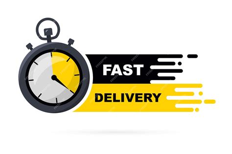 Premium Vector Delivery Service Concept Timer And Fast Delivery
