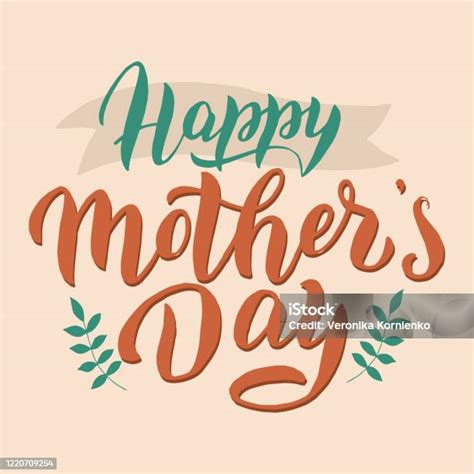 행복 한 어머니의 날 텍스트 템플릿입니다 인사말 타이포그래피 글꼴 엽서 축하 배너 포스터 벡터 Eps 10 0명에 대한 스톡 벡터 아트 및 기타 이미지 Istock