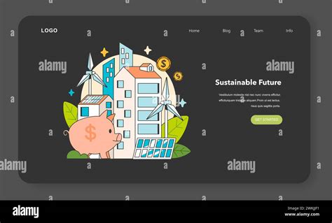 Social Entrepreneurship Night Or Dark Mode Web Banner Or Landing Page