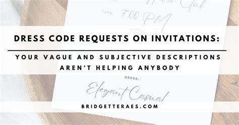 Casual Dress Code Invitation At Marco Linder Blog