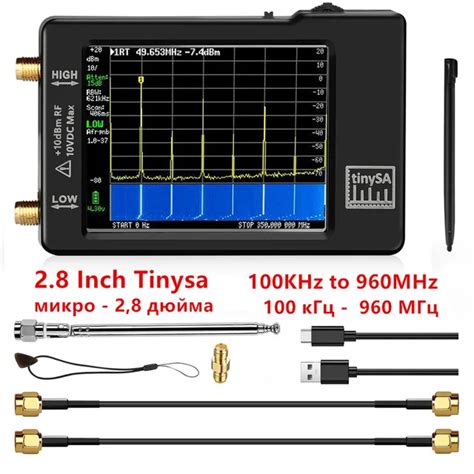 2023 New Handheld 2 8 Display Tiny Spectrum Analyzer Tinysa Ultra 4 Display 100khz To 5 3ghz
