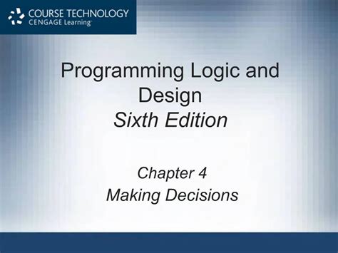 Ppt Programming Logic And Design Sixth Edition Powerpoint Presentation Id