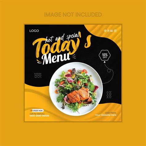 Premium Vector Food And Restaurant Social Media Post Design Template
