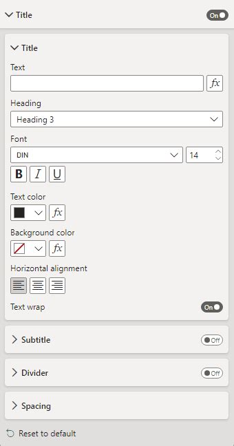 Power Bi Table Formatting