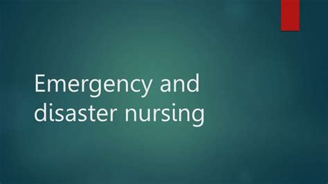 Disaster Management Ppt Bsc Nursing Adult Health Nursing Pptx