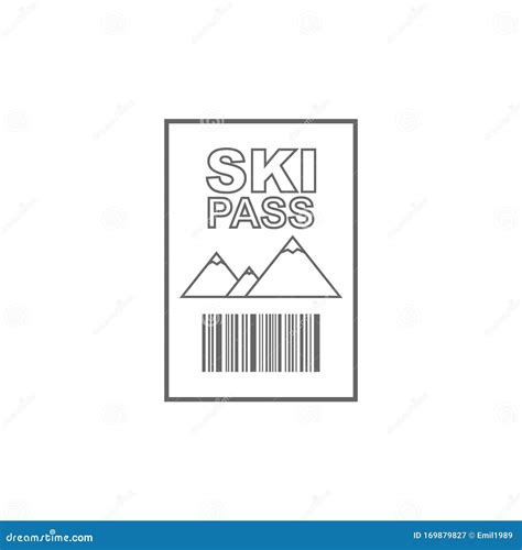 Ski Pass Icon Simple Design Stock Illustration Illustration Of Lift Isolated 169879827