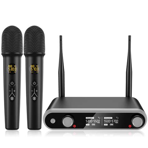 Wireless Microphone System Karaoke Machine Rechargeable Handheld
