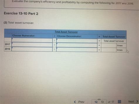 Solved Exercise 13 10 Efficiency And Profitability Analysis
