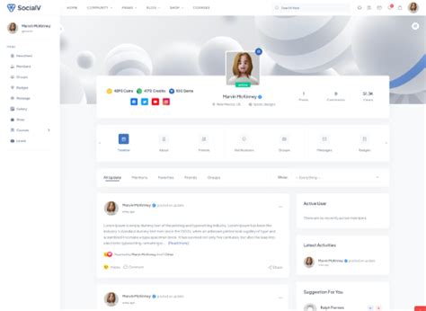 Buddypress Theme Like Facebook Social Network And Community Buddypress Theme Socialv