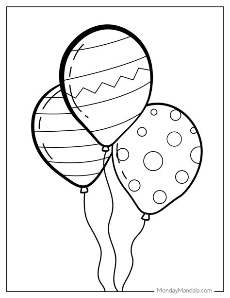 20 Balloon Coloring Pages Free Pdf Printables Fun Balloons