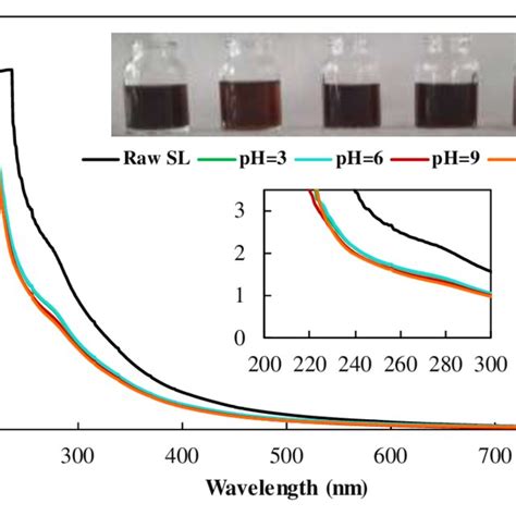 Uv Visible Spectra Of Sl Samples At Different Initial Ph Values Download Scientific Diagram