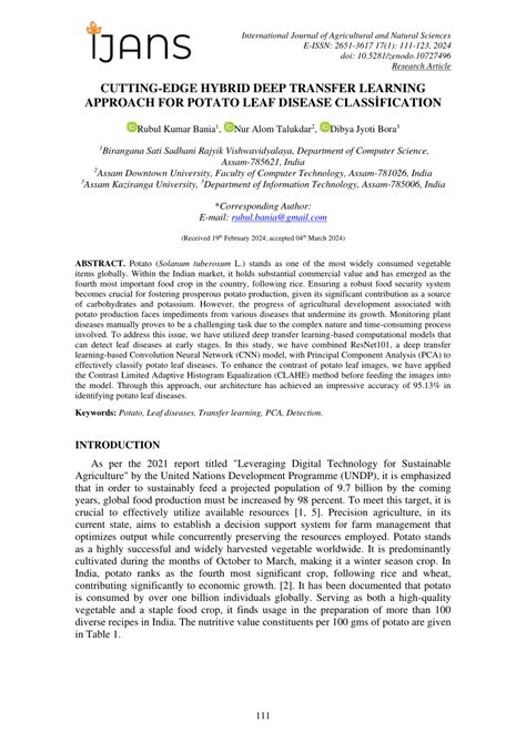 Pdf Cutting Edge Hybrid Deep Transfer Learning Approach For Potato