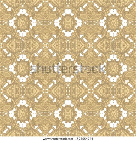 Seamless Golden Vector Ornamental Texture Oriental Stock Vector