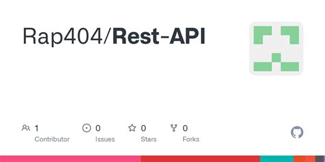 Github Rap404rest Api