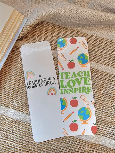 Teacher Bookmarks Teacher Appreciation Bookmarks Book Accessories