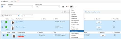 Exporting Dimensions Storeautomator
