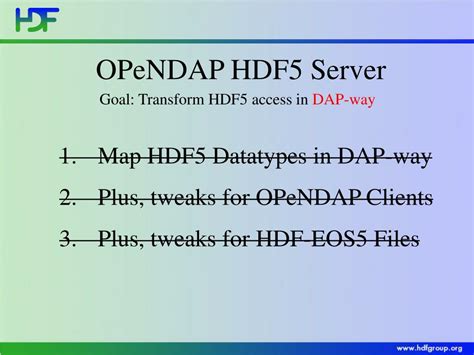 Ppt Hdf5 Opendap Project Powerpoint Presentation Free Download Id