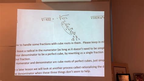Simplifying Cube Roots Youtube