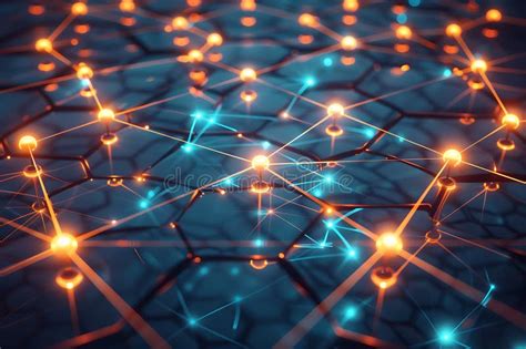 Dynamic Internet Connectivity Visualized With Stunning Light Effects Stock Illustration