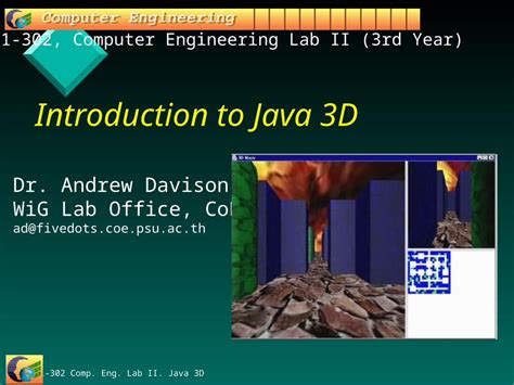 PPTX 241 302 Comp Eng Lab II Java 3D 1 Introduction To Java 3D Dr