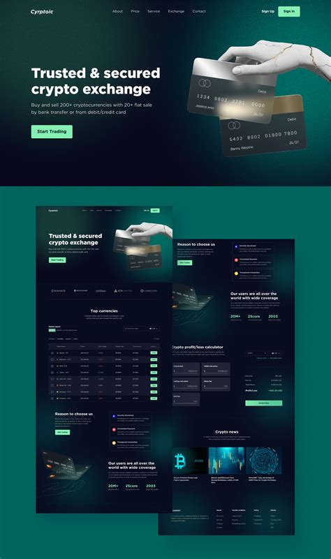 Crypto Currency Website Ui Behance