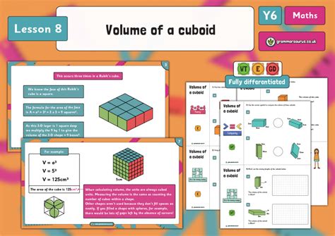 Year 6 Area Perimeter And Volume Volume Counting Cubes 2