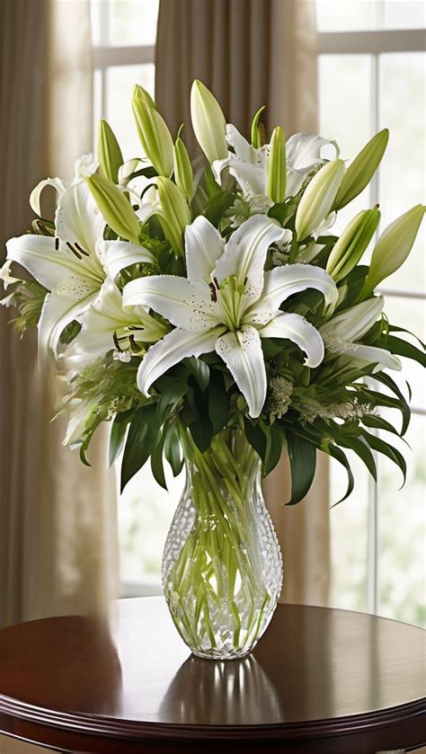 White Lily Flower Arrangements Lily Flower Arrangements Vase White