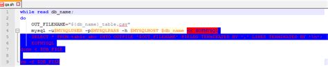 Shell Running Mysql Command In A While Loop Stack Overflow