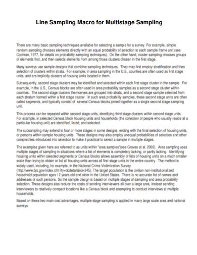 28 Free Multistage Sampling Samples To Download