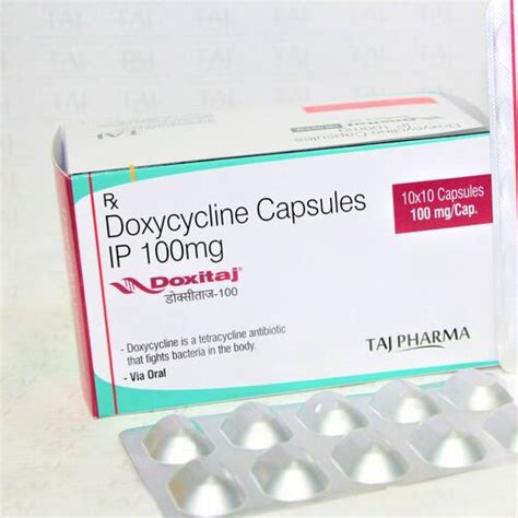Doxycycline Capsule Ip Mg At Best Price In Mumbai Taj Pharmaceuticals Ltd