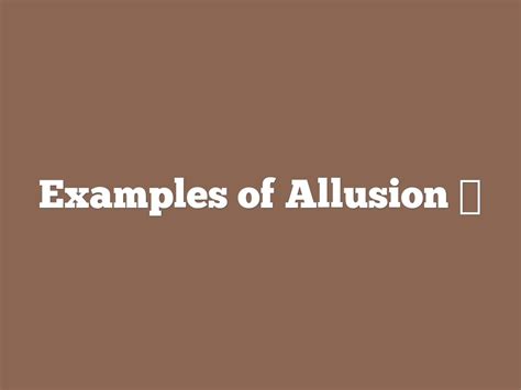 Copy Of Allusion Figurative Language Symbol