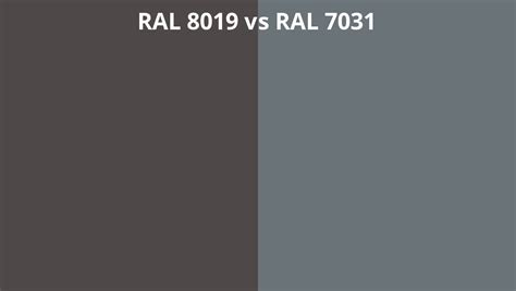 Ral 8019 Vs 7031 Ral Colour Chart Uk