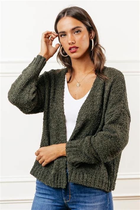 Brae Fuzzy Cardigan Cardigan Fuzzy Cardigan Knit Cardigan