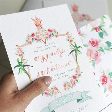 Save The Date Instagram Post Wedding Invitation Design