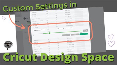 Cricut Design Space Create Custom Settings Materials Card Making With SVGs Cricut More