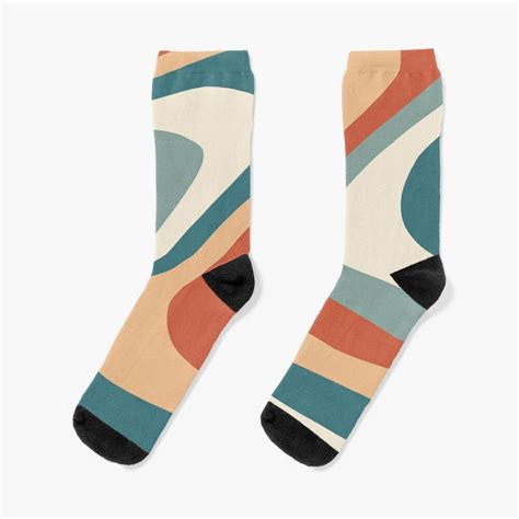 70s Retro Abstract Aesthetic Socks By Trajeado14 70s Socks Retro