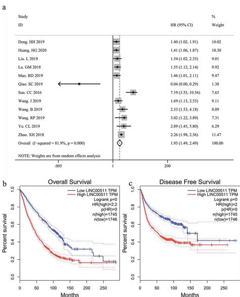 The Role Of Long Intergenic Noncoding Rna 00511 In Malignant Tumors A Meta Analysis Database