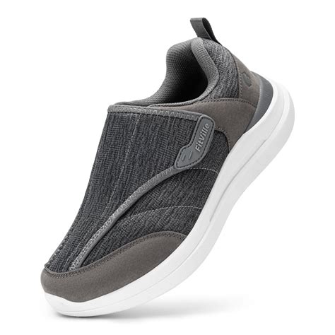 Fitville Mens Wide Walking Shoes Slip Resistant Comfortable Diabetic Shoes For Men With Arch