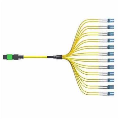 Mpo Breakout Cable 24 Fiber Female Lc Duplex Fanout Harness Cable Single Mode Yellow