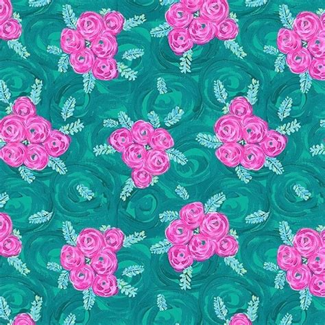Oop Judiths Fancy Pwjp132 Deborah Teal By Jennifer Paganelli Cotton Fabric Etsy Australia