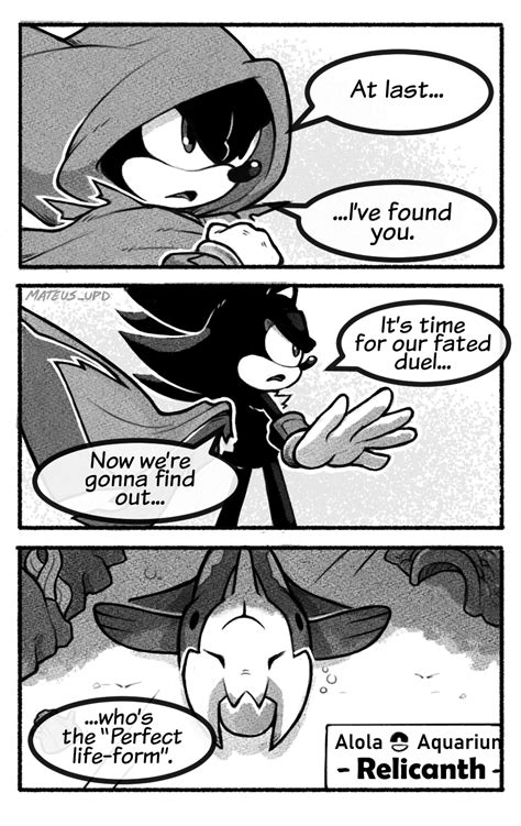 Sonic The Hedgehog Shadow The Hedgehog And Relicanth Pokemon And 1 More Drawn By Mateus Upd