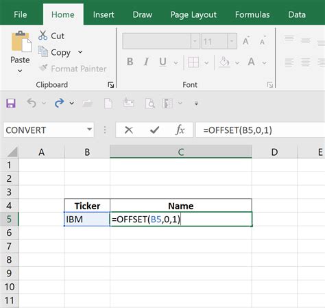 Microsoft Excel How To Use The Offset Function When Referencing The