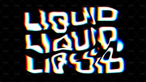 Liquid Distortion Glitch Text Effect Graphics Motion Array