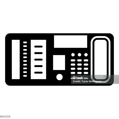Mini Pbx Solid Icon Office Equipment Concept Mini Pbx Vector Sign On White Background Pbx Glyph