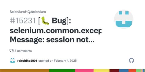 🐛 Bug Monexceptionssessionnotcreatedexception Message Session Not Created