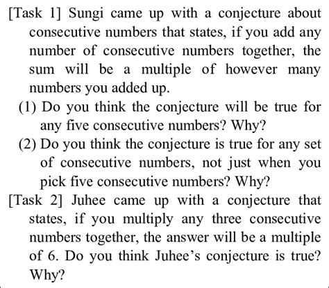 The Consecutive Numbers Tasks Knuth Zaslavsky And Ellis 2017