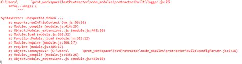 Javascript Getting Unexpected Token Error While Configure Eclipse