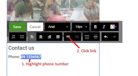 making a phone number a clickable link sporty online support centre